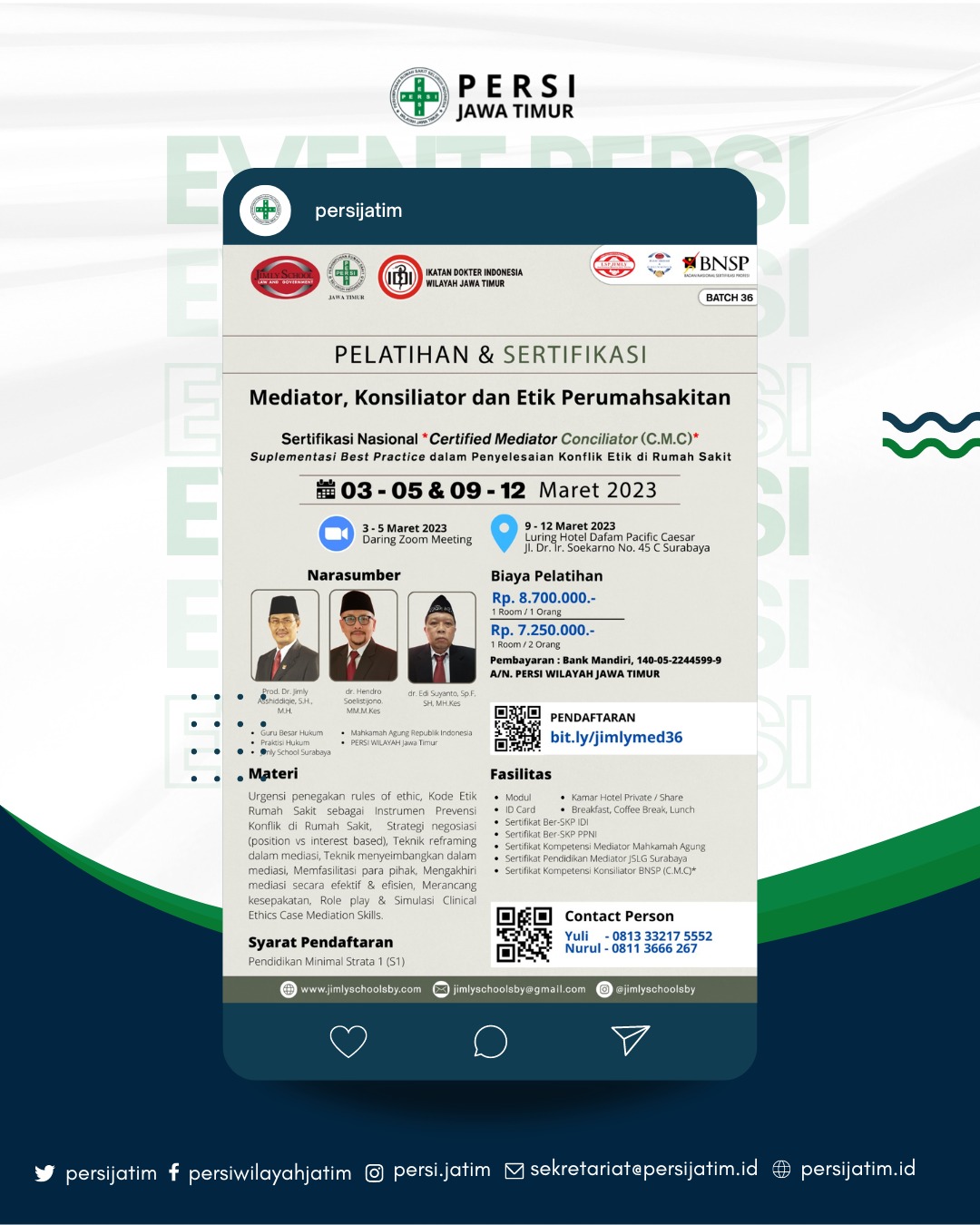 PELATIHAN DAN SERTIFIKASI - PERSI JATIM