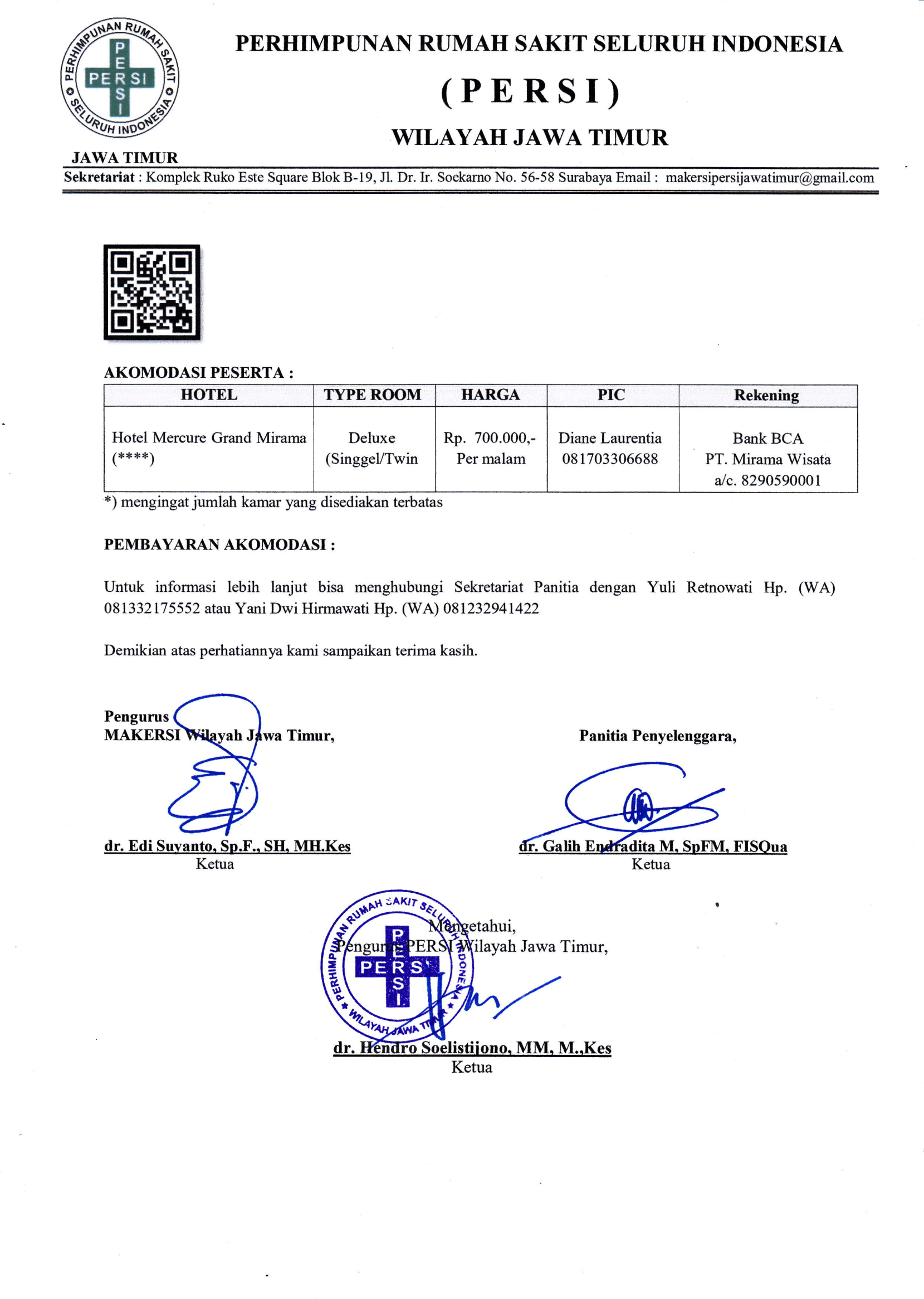Edaran Terakhir Pertemuan Tahunan Etik RS (AHEM) – PERSI JATIM